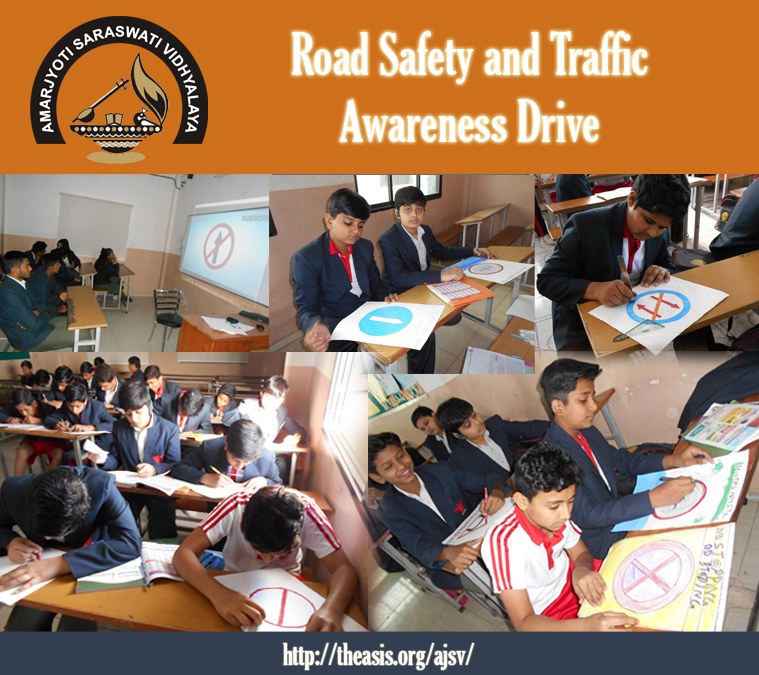Road Safety and Traffic Awareness Drive – Amar Jyoti Saraswati Vidyalaya